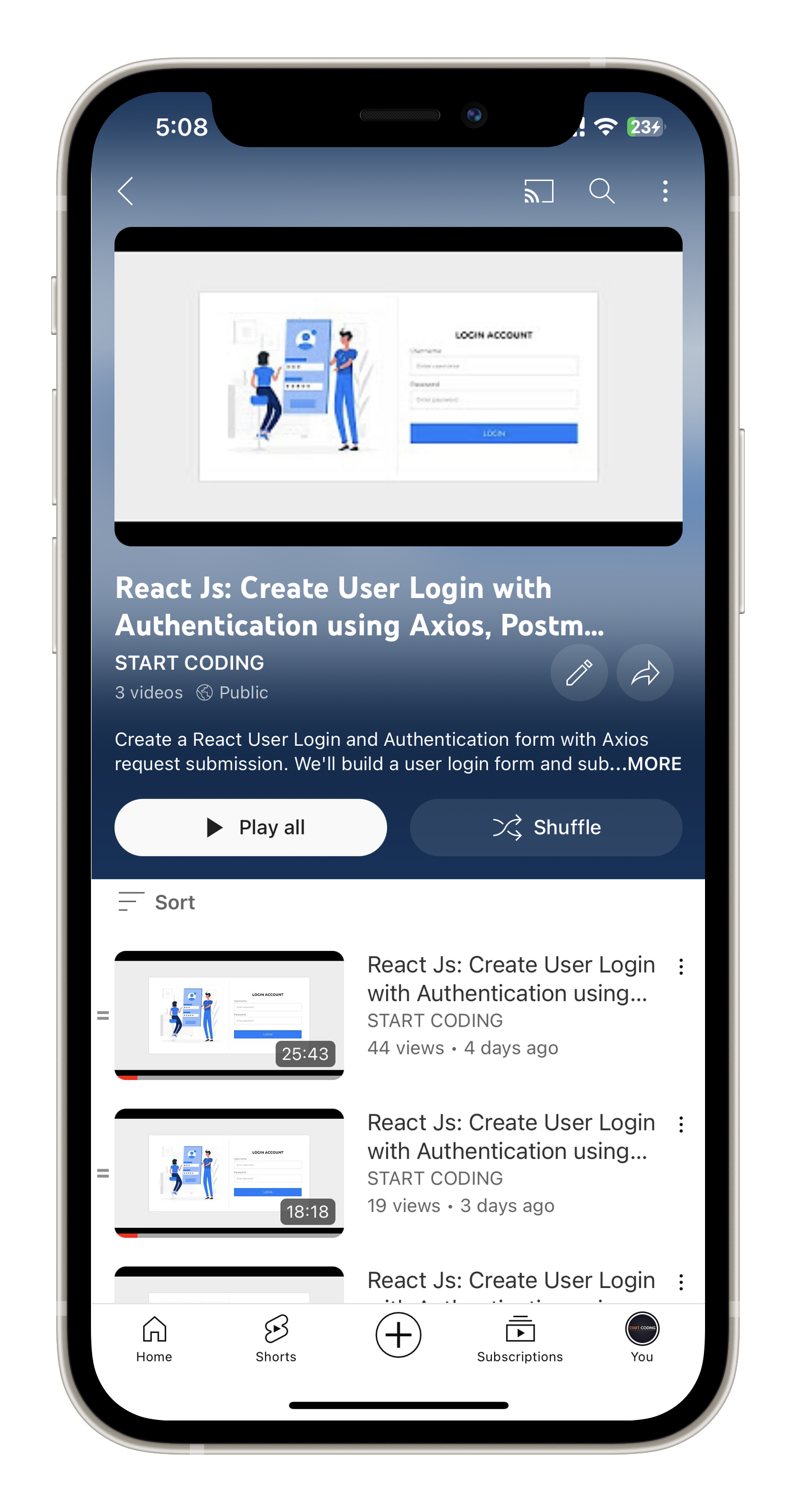Start Coding Mobile App Landing Page